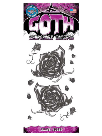 Black Roses Goth Tattoo - Angels Fancy Dress